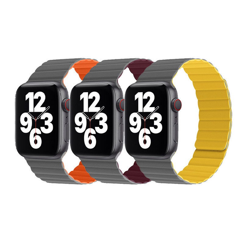 Fashionable Distinctive Designs 45mm Watch Strap 44mm 40mm 41mm Silicone With Magnetic Silicone Link Watch Band For Apple Watch Series 7 Strap 6 5 4 3