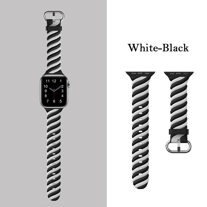 Wholesale Fashionable Factory Watch Strap Rainbow Smart Watch Bands Strap Silicone Strap Belt Watch Bands For Apple Iwatch 65431