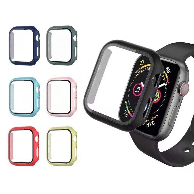 Honfulz PC Anti-scratch Watch Case With Screen Protector 42MM Hard PC Cover Case 44MM For Apple iWatch Case