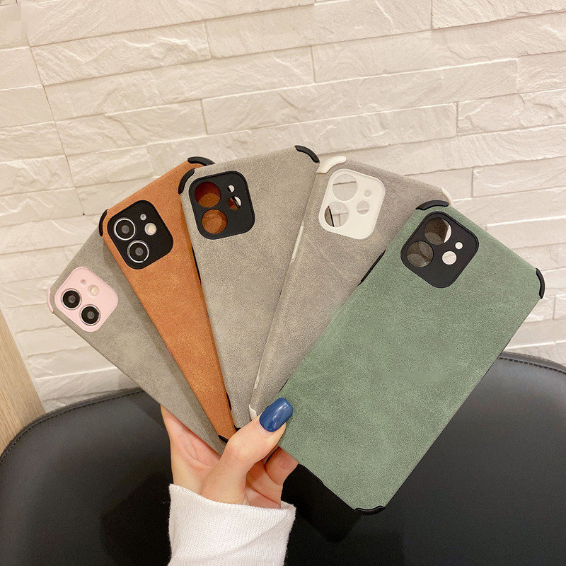 Free Shipping Soft Back Shockproof Lamb Tpu Suede Phone Soft Cases Cover For Iphone 13 Pro 12 11 Xsmax Case