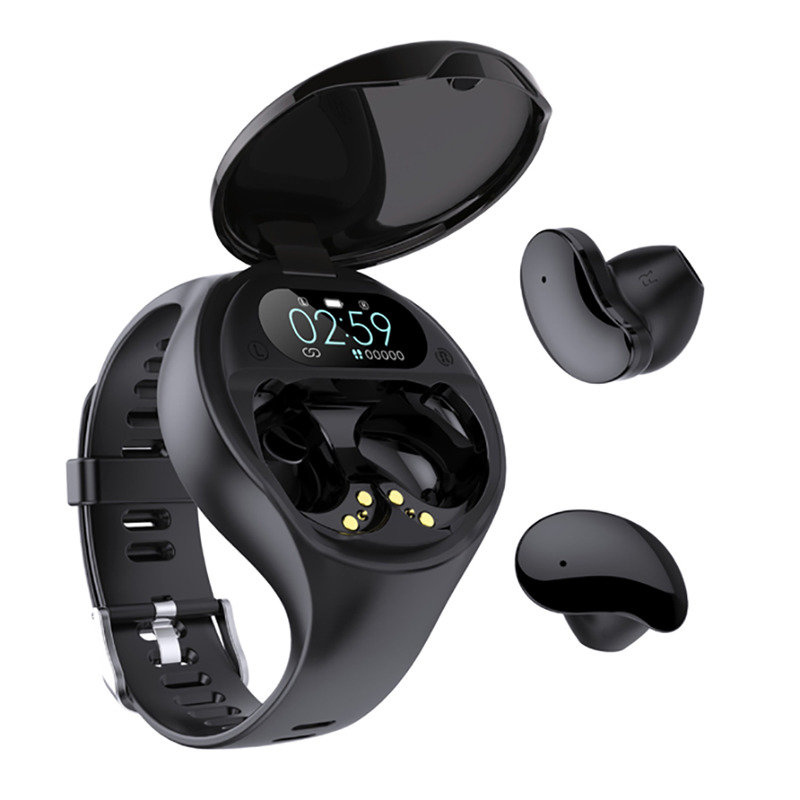 2021 Best Selling In-Ear Earbuds BT Wireless Earphone Two In One Smart Watch Tws Earphone With Multi Functions