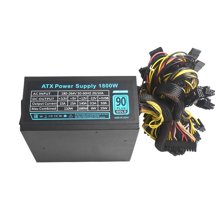 Desktop PSU Power Supply Honfulz Atx 1600w 1800w 2000w Gold 90plus Gold Efficiency Gpu Atx Ethereum