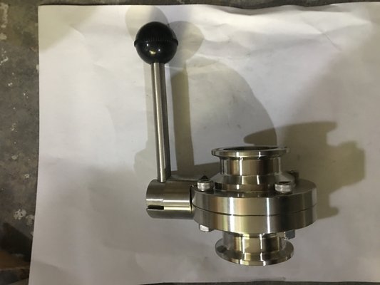 stainless steel sanitary clamped butterfly valve