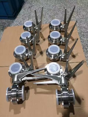 stainless steel sanitary clamped butterfly valve