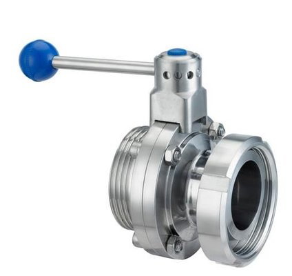 stainless steel sanitary threaded butterfly valve