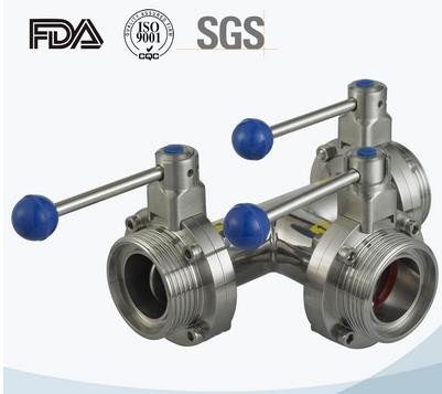 stainless steel sanitary threaded butterfly valve