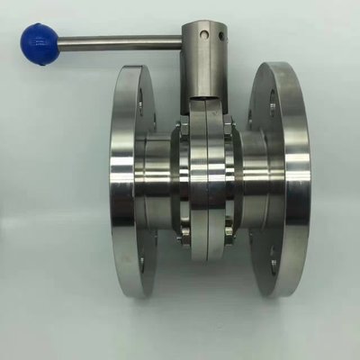 stainless steel sanitary flanged butterfly valve