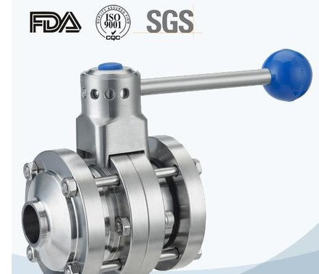 stainless steel sanitary flanged butterfly valve