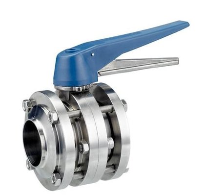 stainless steel sanitary flanged butterfly valve