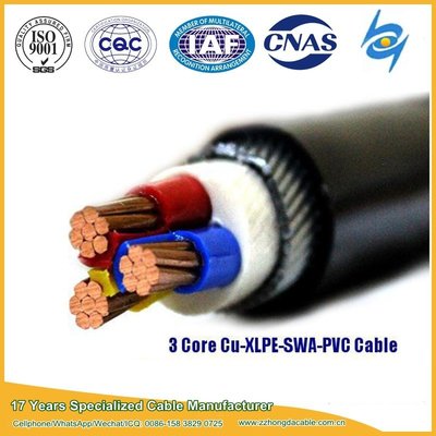 Hot Supplier 3x120+1x70mm2 XLPE PVC Insulated Steel Tape Armoured Power Cable
