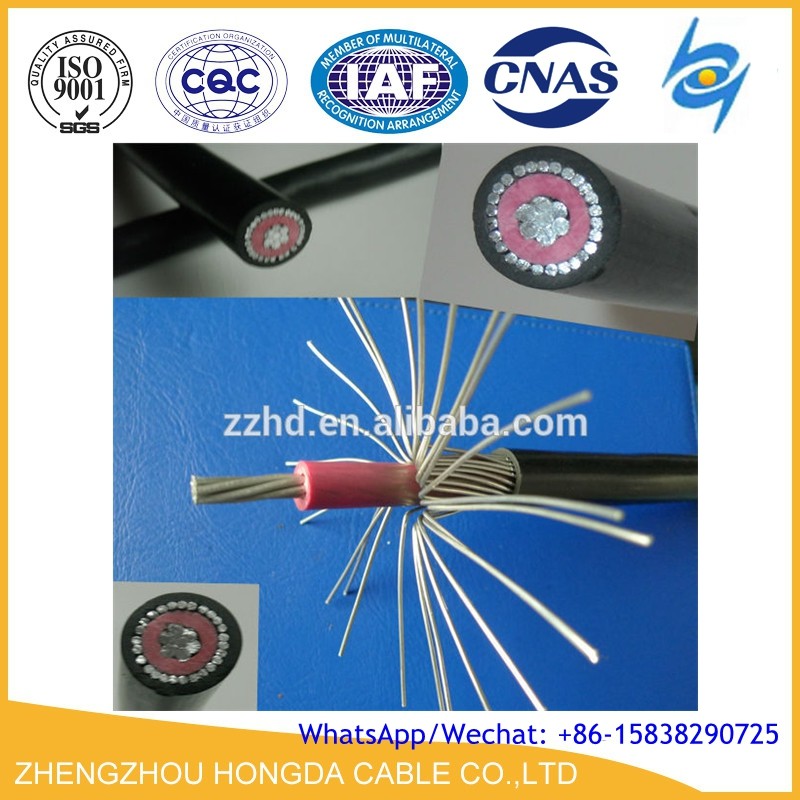 LV 2X6AWG PVC Insulated Aluminum Service Drop Concentric Cable