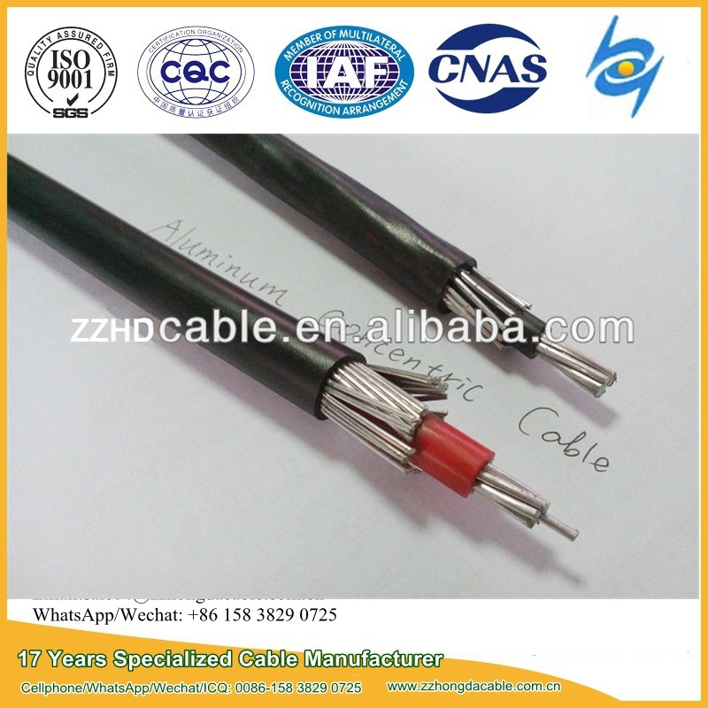 Al 8000 Series 2X8AWG, 2X10AWG, 2X6AWG, 3X8AWG Aluminum Concentric Cable