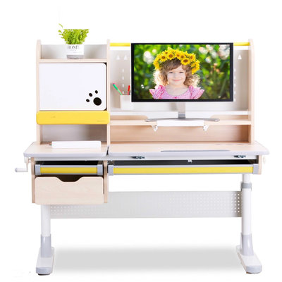 Ergonomic Kids Study Table Wooden Height Adjustable Student Home Desk for Children 1200mm