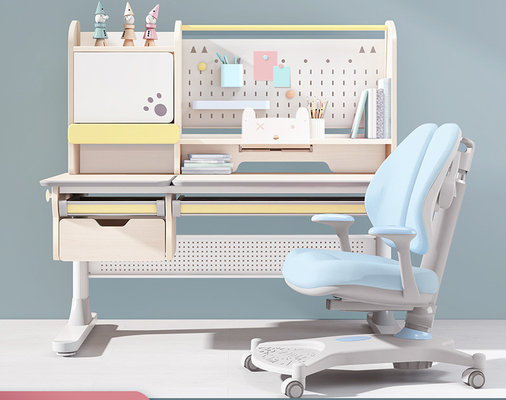 Ergonomic Kids Study Table Wooden Height Adjustable Student Home Desk for Children 1200mm