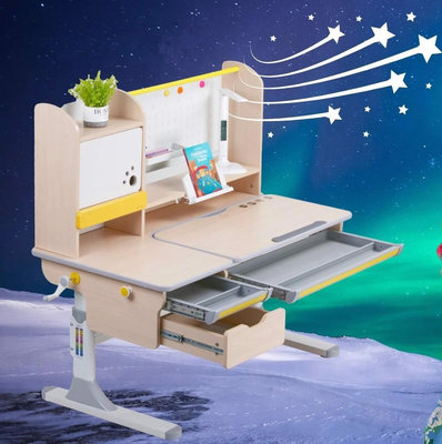 Ergonomic Kids Study Table Wooden Height Adjustable Student Home Desk for Children 1200mm