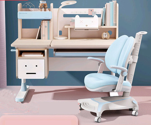 Ergonomic Kids Study Table Wooden Height Adjustable Student Home Desk for Children 1100mm