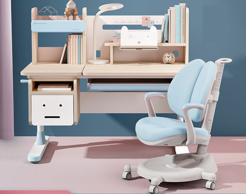 Ergonomic Kids Study Table Wooden Height Adjustable Student Home Desk for Children 1100mm