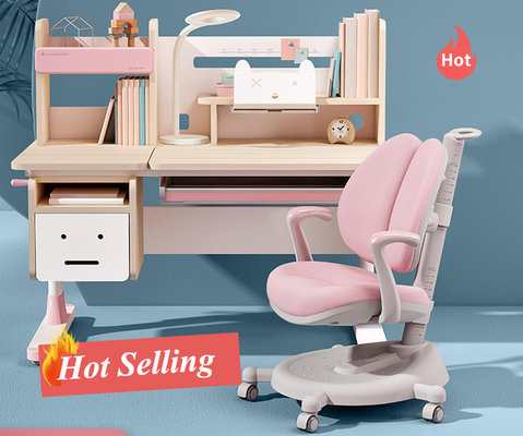 Ergonomic Kids Study Table Wooden Height Adjustable Student Home Desk for Children 1100mm