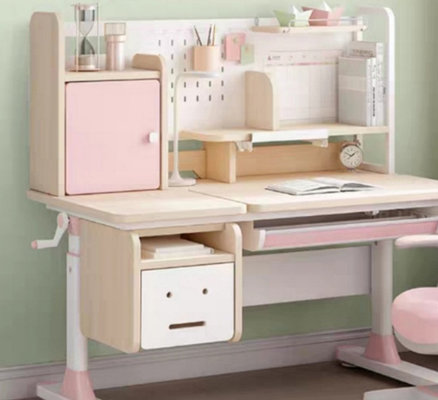 Ergonomic Kids Study Table Wooden Height Adjustable Student Home Desk for Children 1100mm