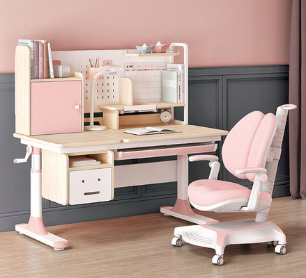 Ergonomic Kids Study Table Wooden Height Adjustable Student Home Desk for Children 1100mm