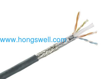 Cat5e Sftp Cable 1000 Ft , Shielded Twisted Pair Ethernet Cable 6.8 Mm Outer Diameter