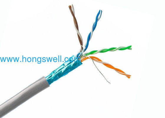 Bare Copper Conductor Cat6 Shielded Network Cable , Cat6 Copper Cable Eco Friendly