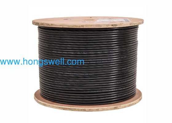 Cat5e Aerial Cable With Messenger , Cat5e Outdoor Waterproof Ethernet Cable 1000 Ft
