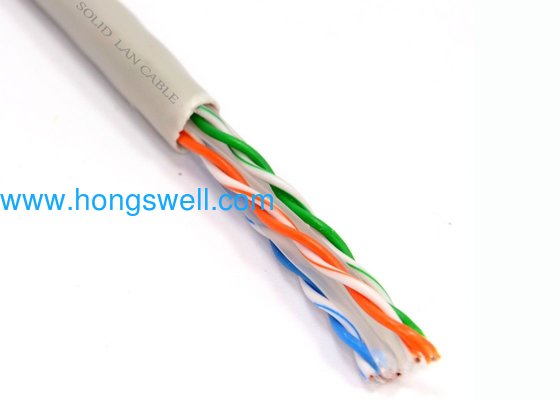 UTP Low Smoke Copper Network Cable , Cat6a Ethernet Cable HDPE Core Insulation