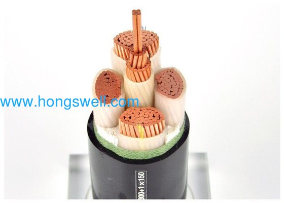 600/1000V 4 Core with Earth Core Cable , YJV Type XLPE Power Cable