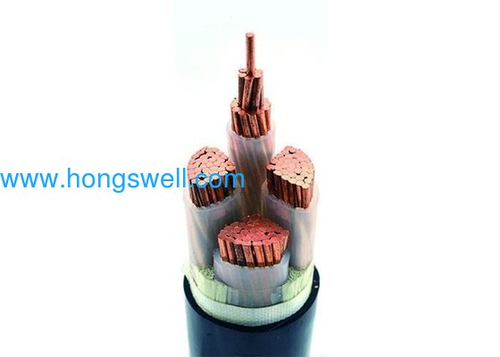 3 Core + Earth XLPE Insulated Power Cable Black PVC Sheath PP Filler