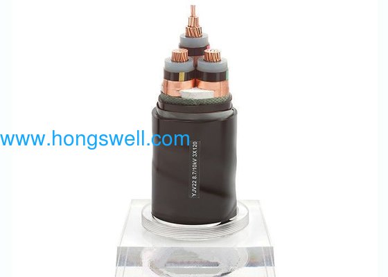 Durable Copper Armored Cable , 8.7/15kv Power Cable Bare Copper Class 2 Conductor