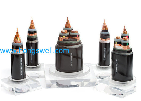 Durable 8.7/15 kV Outdoor Electrical Cable , 1 / 3 Core Underground Cable IEC60502-2