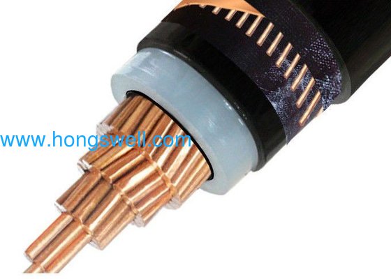 Screened Single Core Medium Voltage Power Cables PVC Sheathed N2XSY