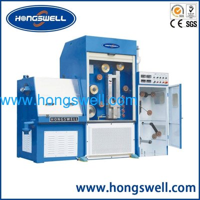 Fine wire drawing machine with annealer