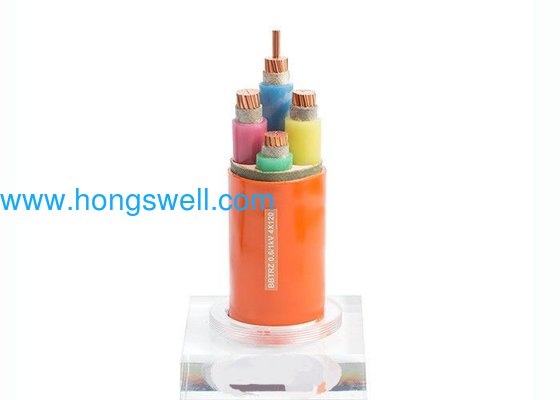Mineral Insulation Fire Safety Cables , 3 Core Fire Proof Electrical Cable 0.6 / 1 KV