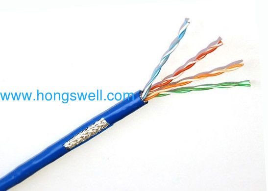 1000 Foot Shielded Cat5e Cable , Solid Copper Cat5e Cable For Telephony / Video