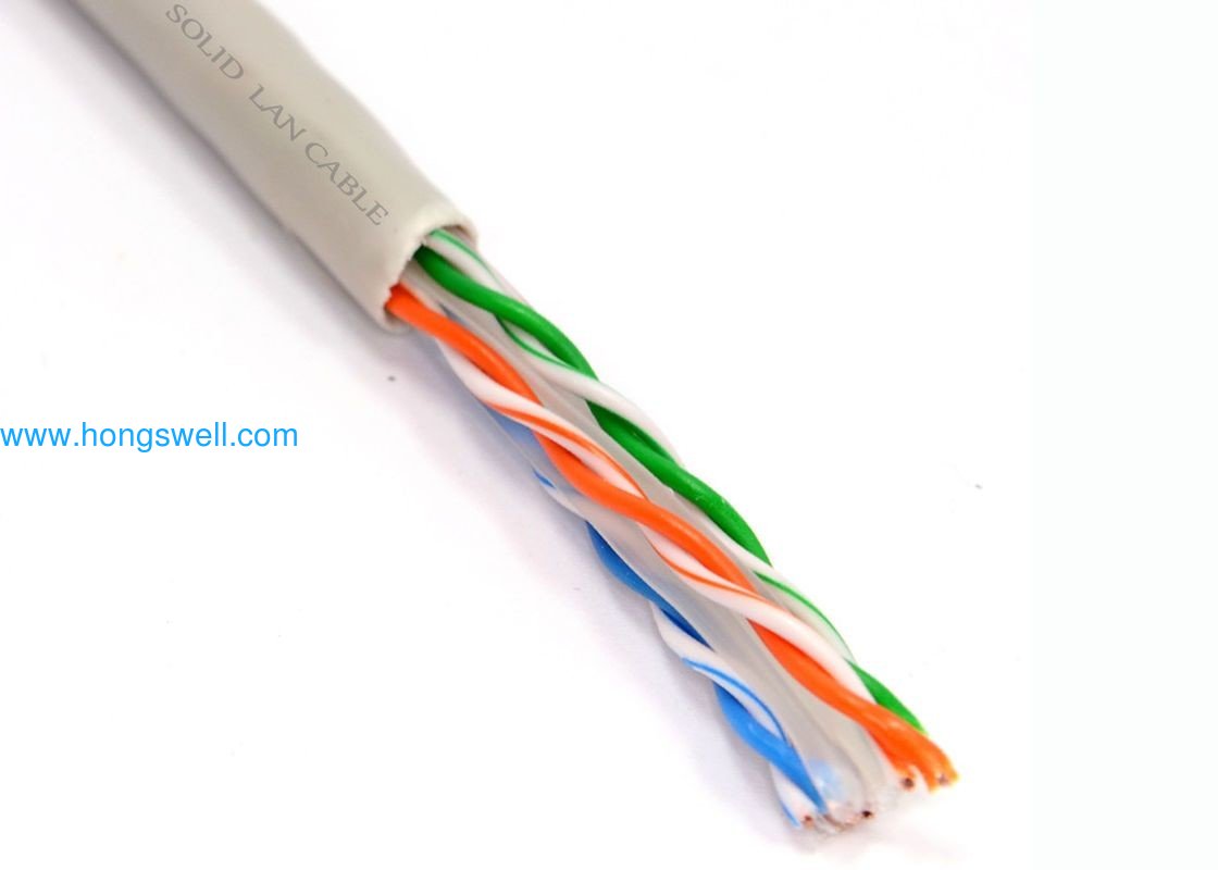 UTP Low Smoke Copper Network Cable , Cat6a Ethernet Cable HDPE Core Insulation