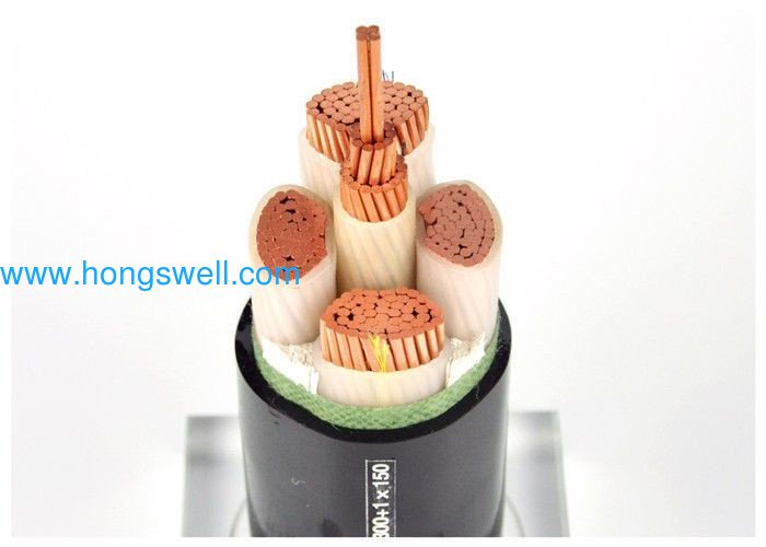 600/1000V 4 Core with Earth Core Cable , YJV Type XLPE Power Cable