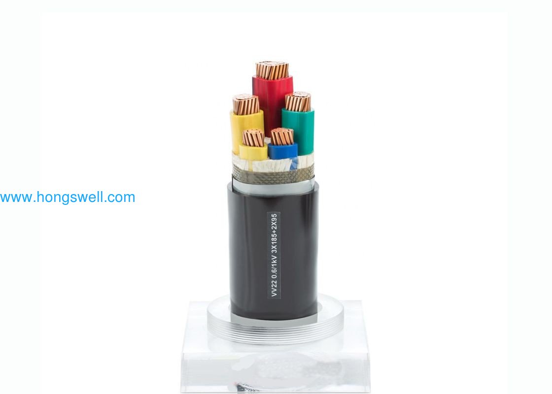 Low Voltage Power Cable 3+2 core Distribution cables 0.6/1 kV PVC Insulation PVC Sheathed Unarmoured and armoured