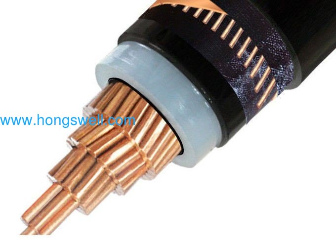 Screened Single Core Medium Voltage Power Cables PVC Sheathed N2XSY