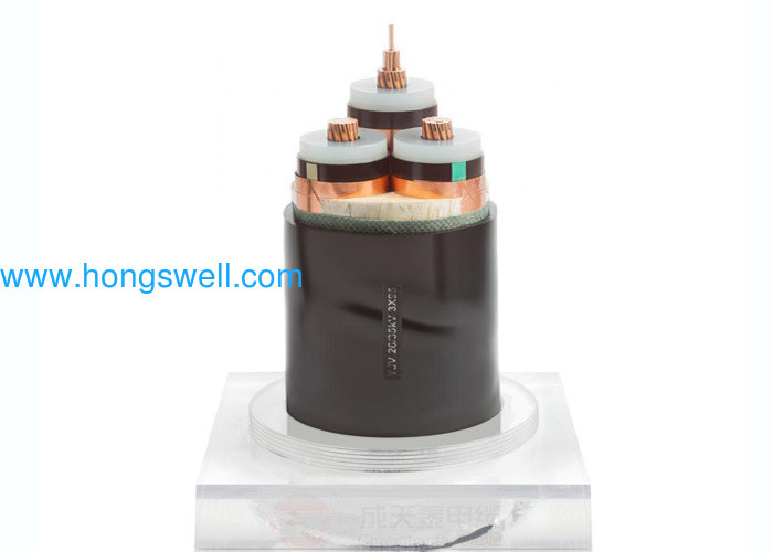 3 Core Medium Voltage Power Cables Unarmoured Copper Conductor 3.6/ 6 KV , 6/ 10 KV