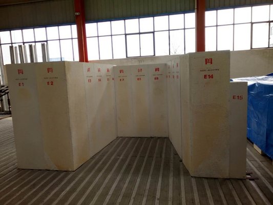 ZB-1681/ZB-1691/ZB-1711 AZS Bricks Fused Cast Zirconia Corundum Bricks For Glass Furnace