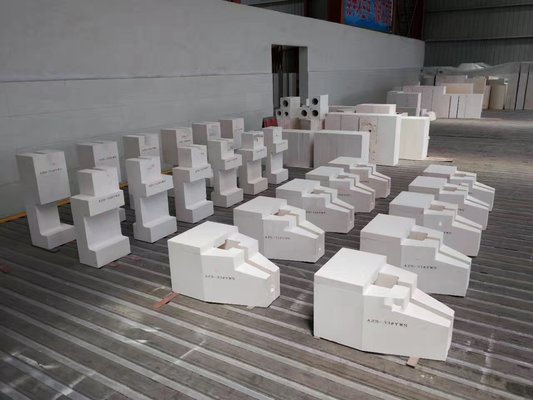 Fused Cast Zirconia Corundum Bricks Electric Melting Zircon Corundum Brick AZS Bricks For Glass Furnace