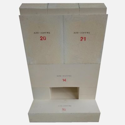 Fused cast Fused cast AZS Brick Zirconia  Corundum brick for Glass Furnace Bottom paving block