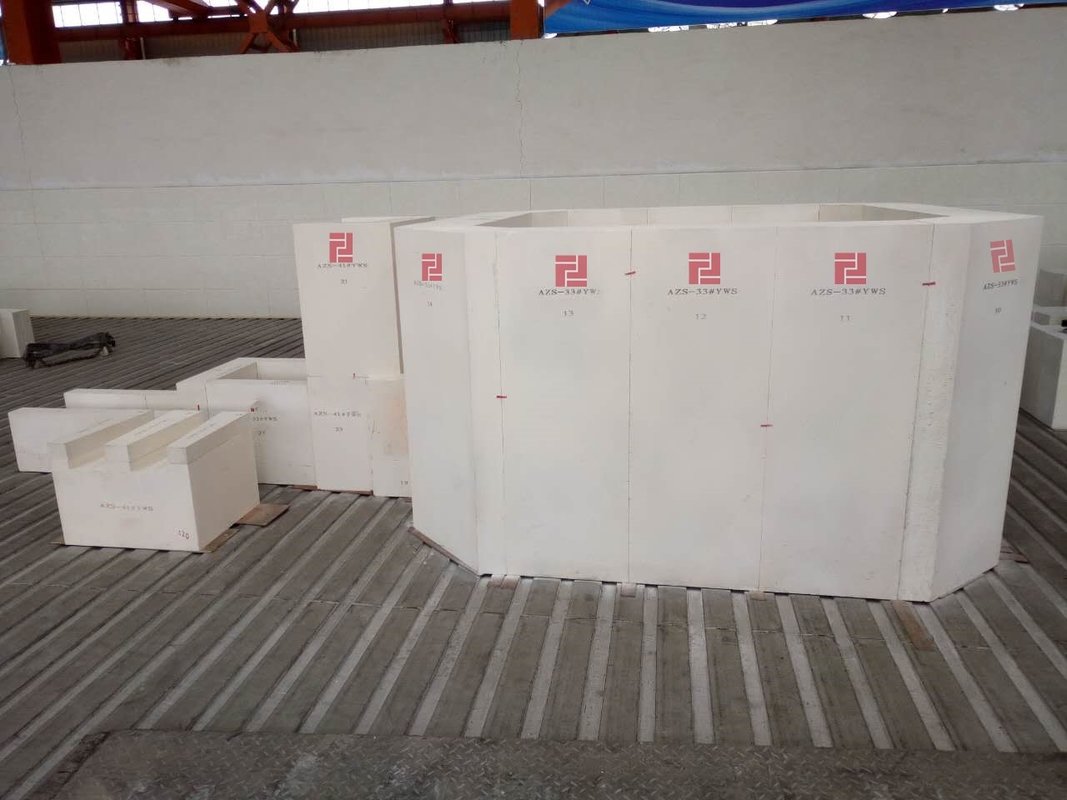ZB-1681/ZB-1691/ZB-1711 AZS Bricks Fused Cast Zirconia Corundum Bricks For Glass Furnace