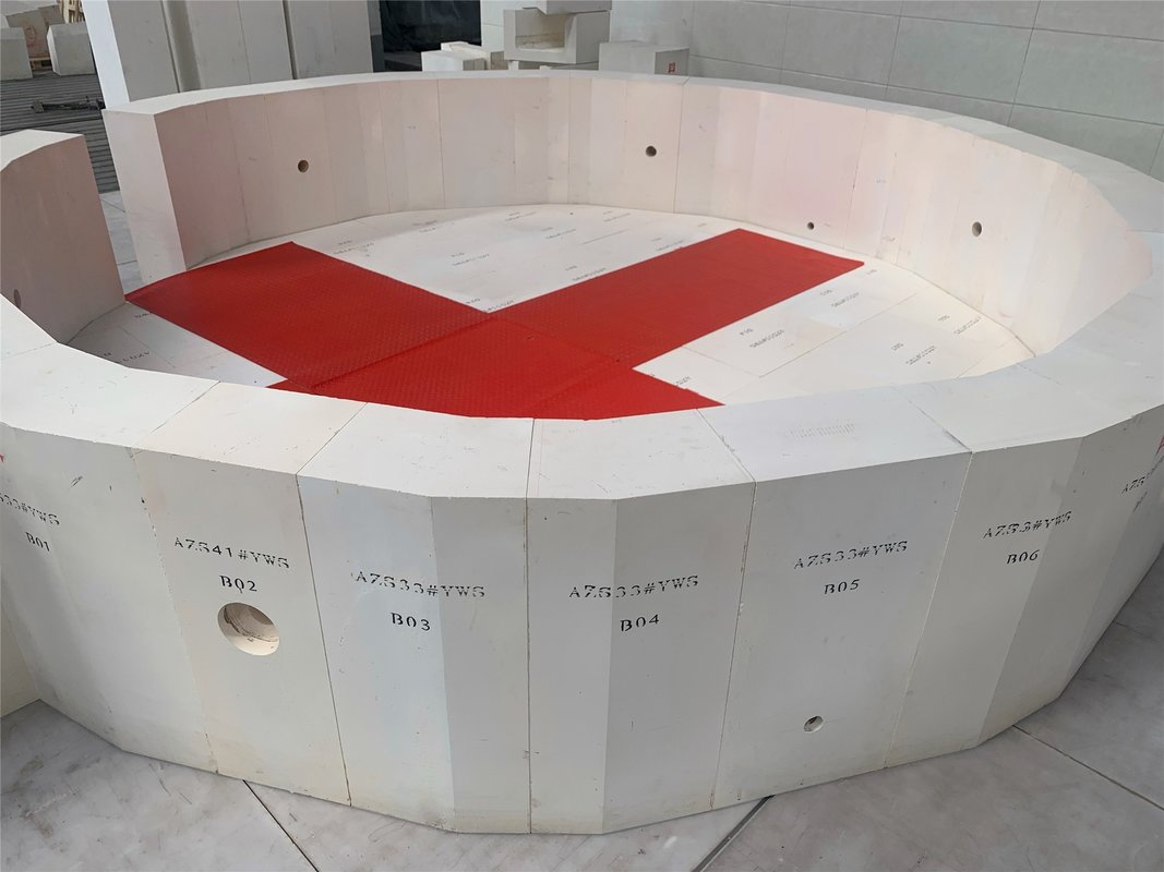 Electric Melting Zircon Corundum Brick AZS Bricks Fused Cast Zirconia Corundum Bricks For Glass Furnace