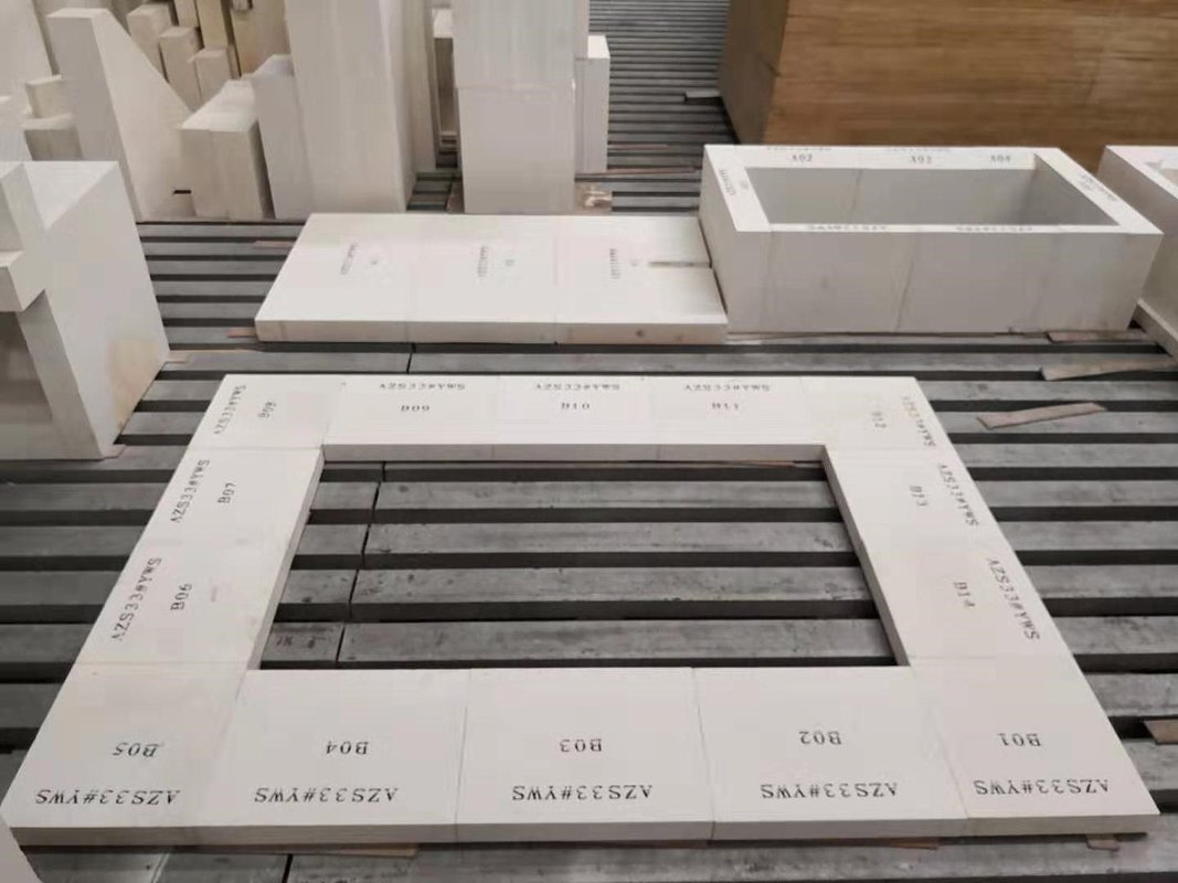 Top Quality Electric Melting Zircon Corundum Brick AZS Bricks used in Glass Furnace