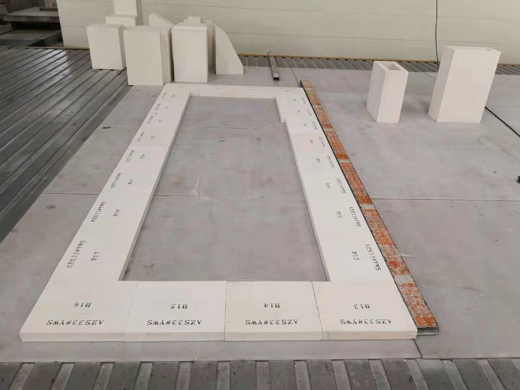 High Density AZS Series Zirconia Corundum Refractory Brick For Glass Furnace