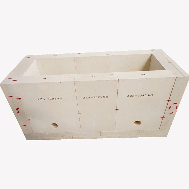 Fused cast AZS Brick Zirconia Corundum brick for Glass Furnace Bottom paving block For Glass Furnace Melting Part