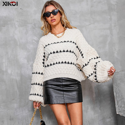 Ladies free size Long Sleeve Women s Sweaters Casual Style Bulky Sweaters